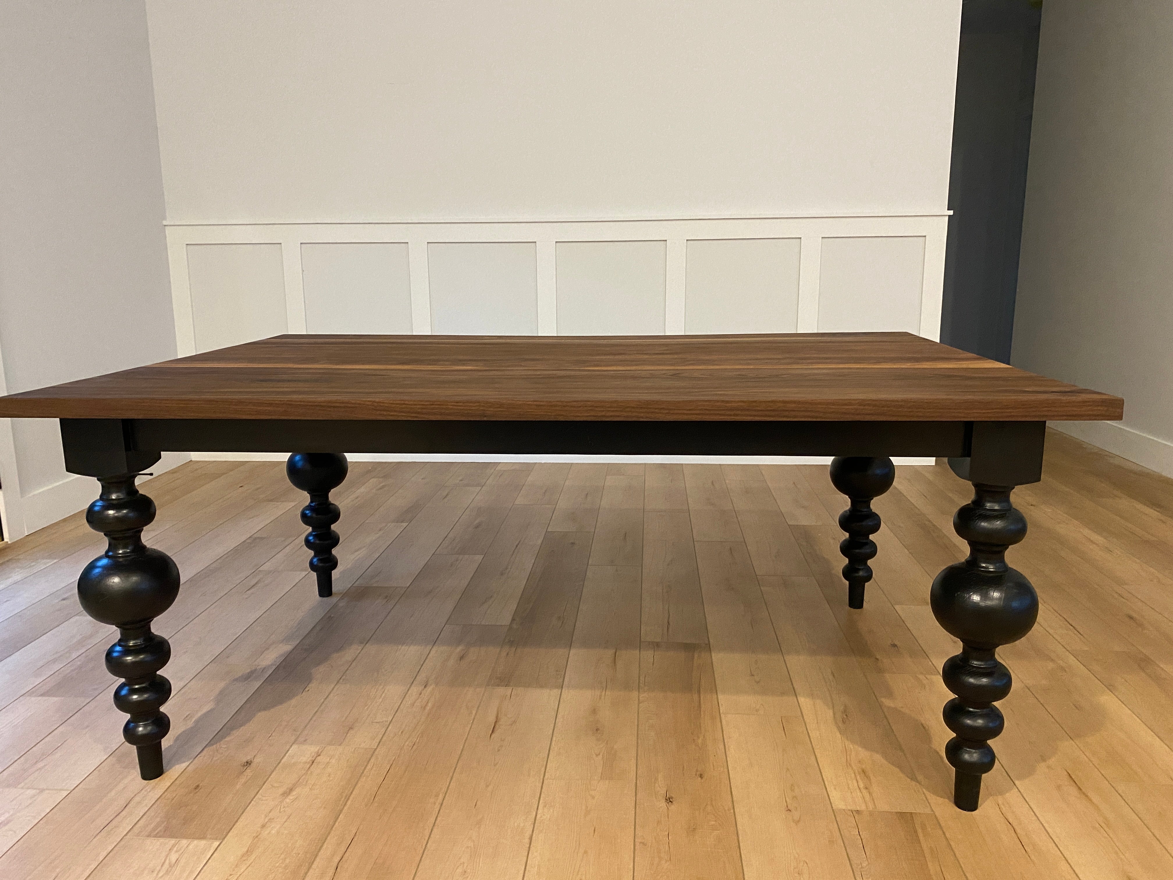 Massive Turned Leg Table {Soft Wood} – South Plank House