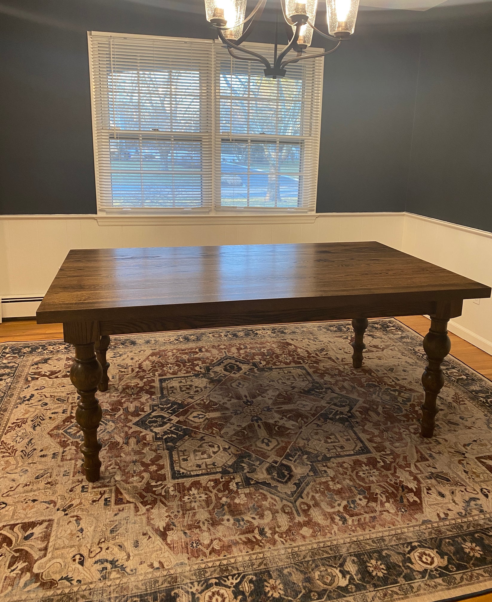 Bellvale Modern Turned Leg Table – South Plank House